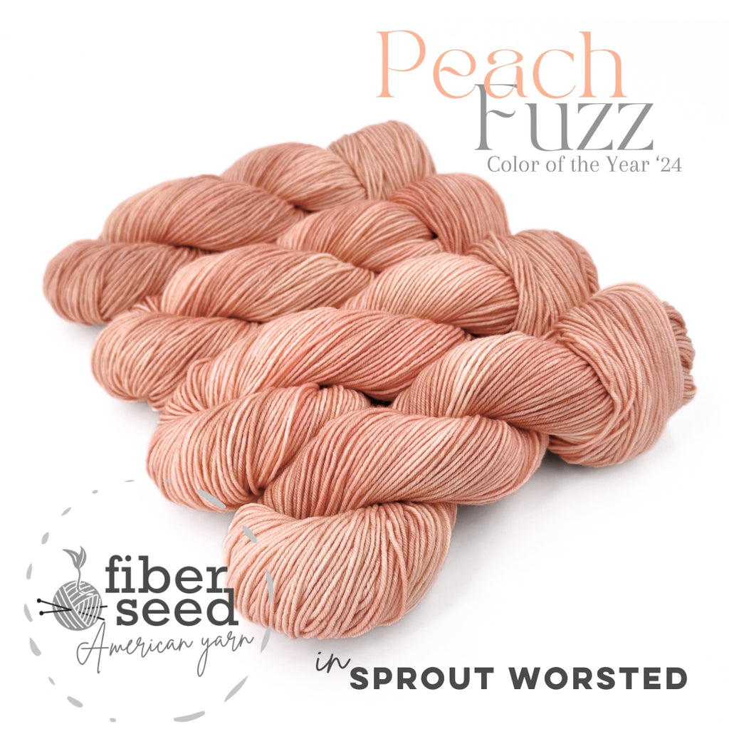 Peach Fuzz | Sprout Worsted – Fiber Seed Yarn Co.