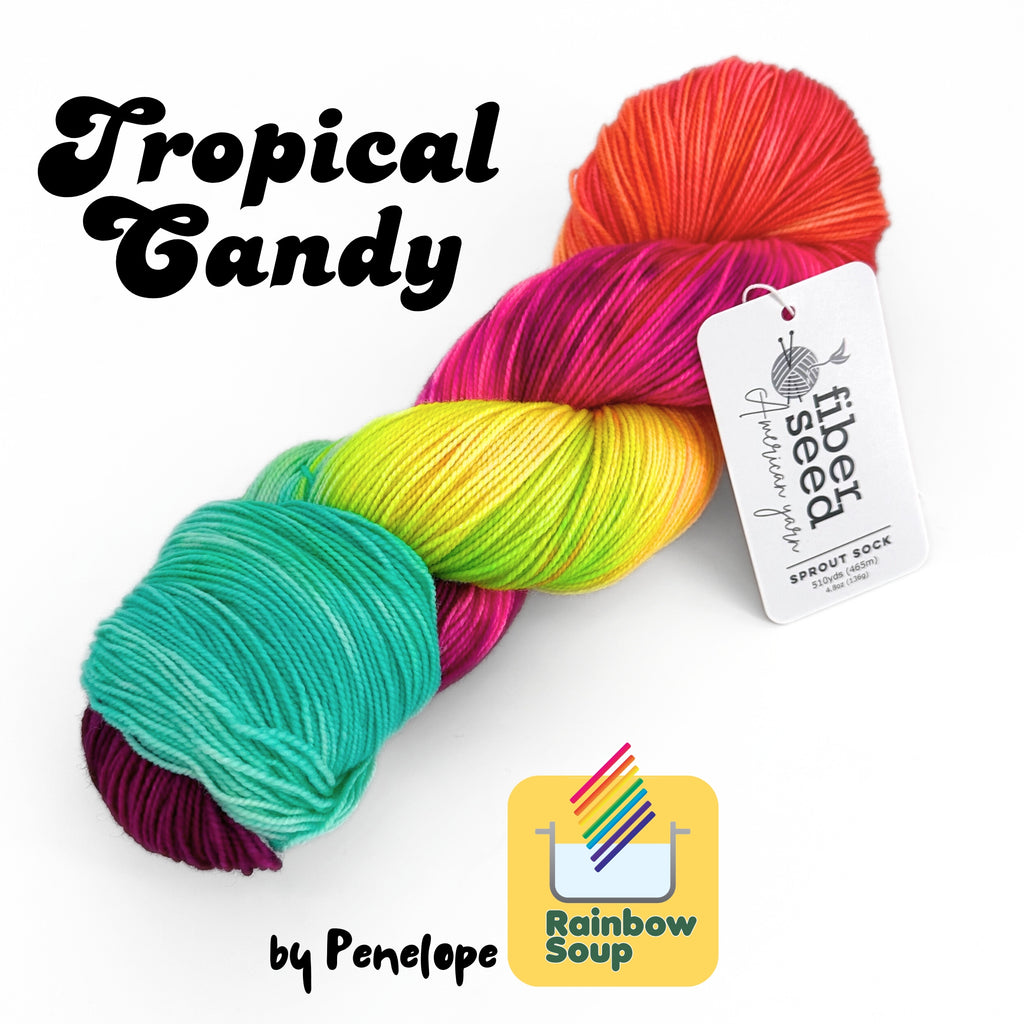 Tropical Candy | Sprout Sock – Fiber Seed Yarn Co.