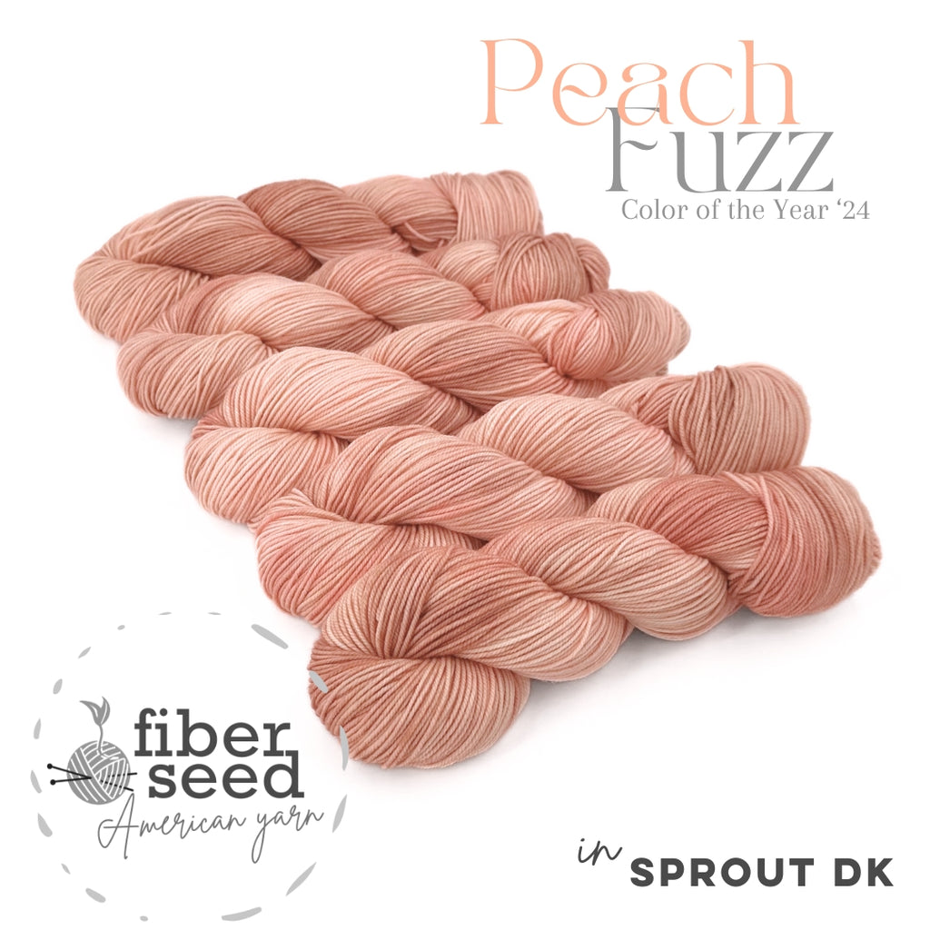 Peach Fuzz | Sprout DK – Fiber Seed Yarn Co.