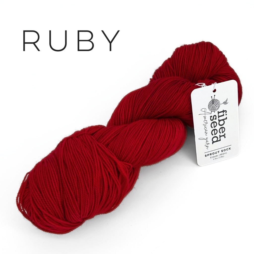 Ruby | Sprout Sock – Fiber Seed Yarn Co.