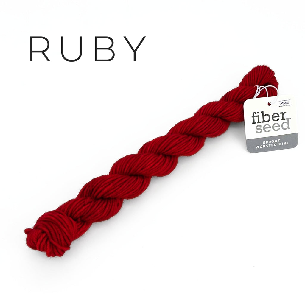 Ruby | Sprout Worsted Mini – Fiber Seed Yarn Co.