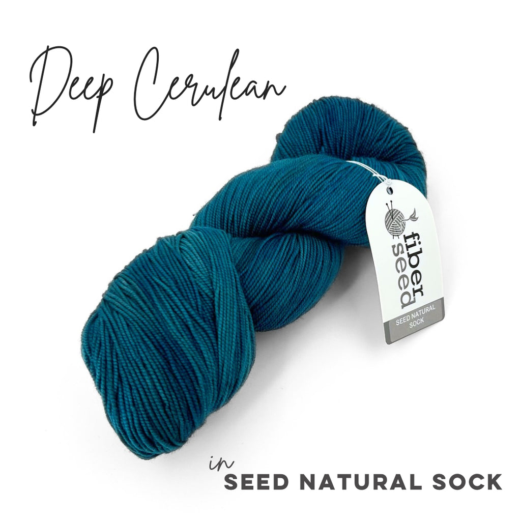 Deep Cerulean | Seed Natural Sock – Fiber Seed Yarn Co.