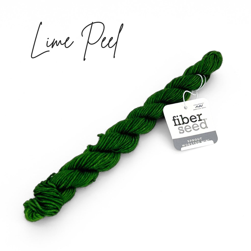 Lime Peel | Sprout Worsted Mini – Fiber Seed Yarn Co.