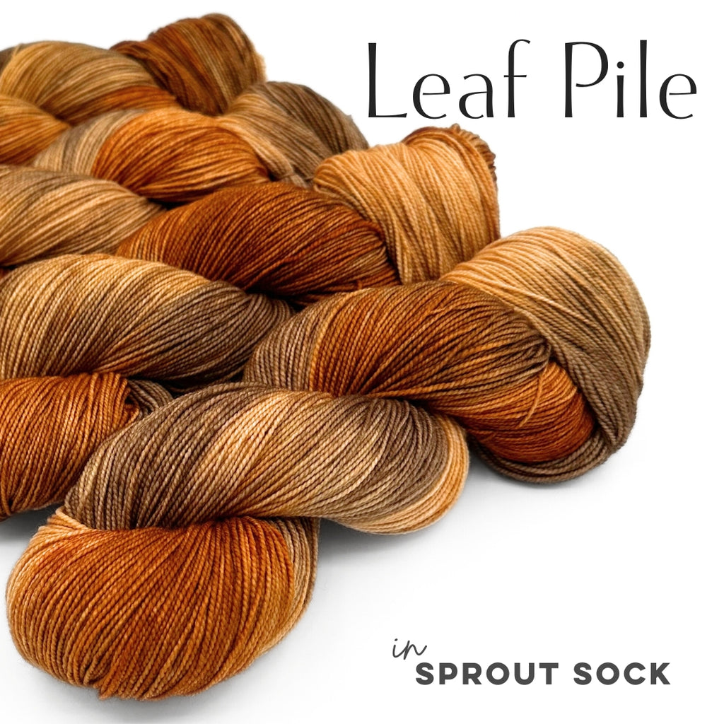 Leaf Pile | Sprout Sock – Fiber Seed Yarn Co.