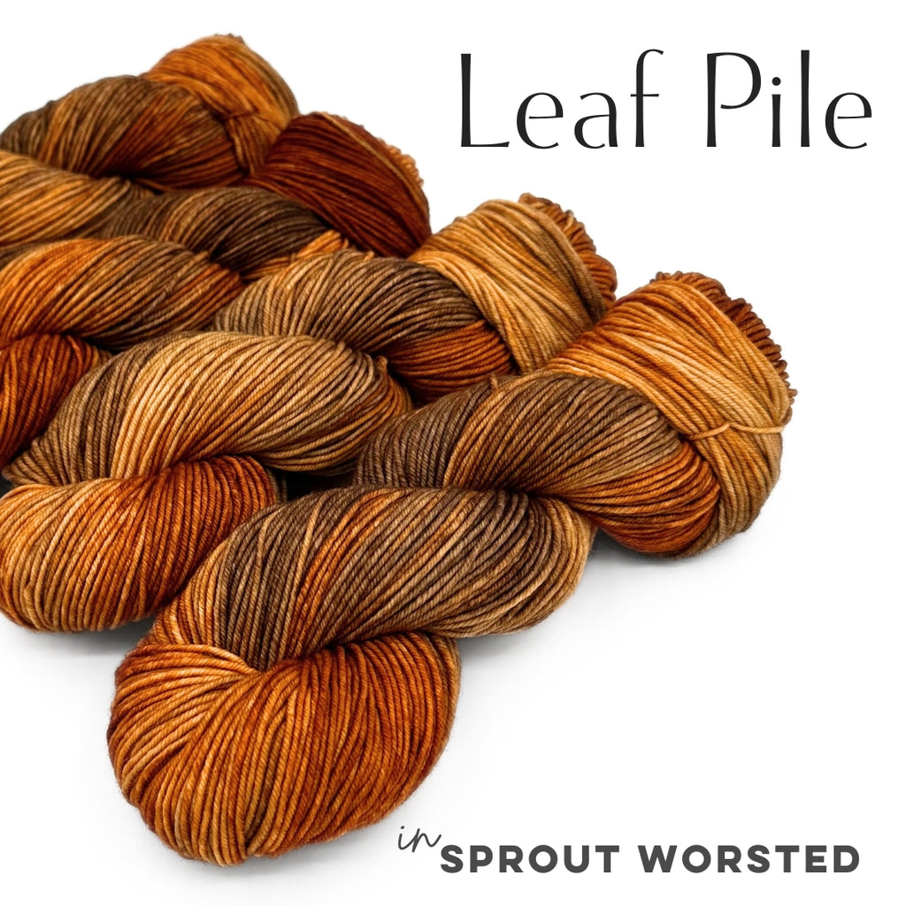 Leaf Pile | Sprout Worsted – Fiber Seed Yarn Co.