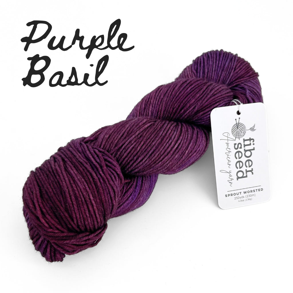 Purple Basil | Sprout Worsted – Fiber Seed Yarn Co.