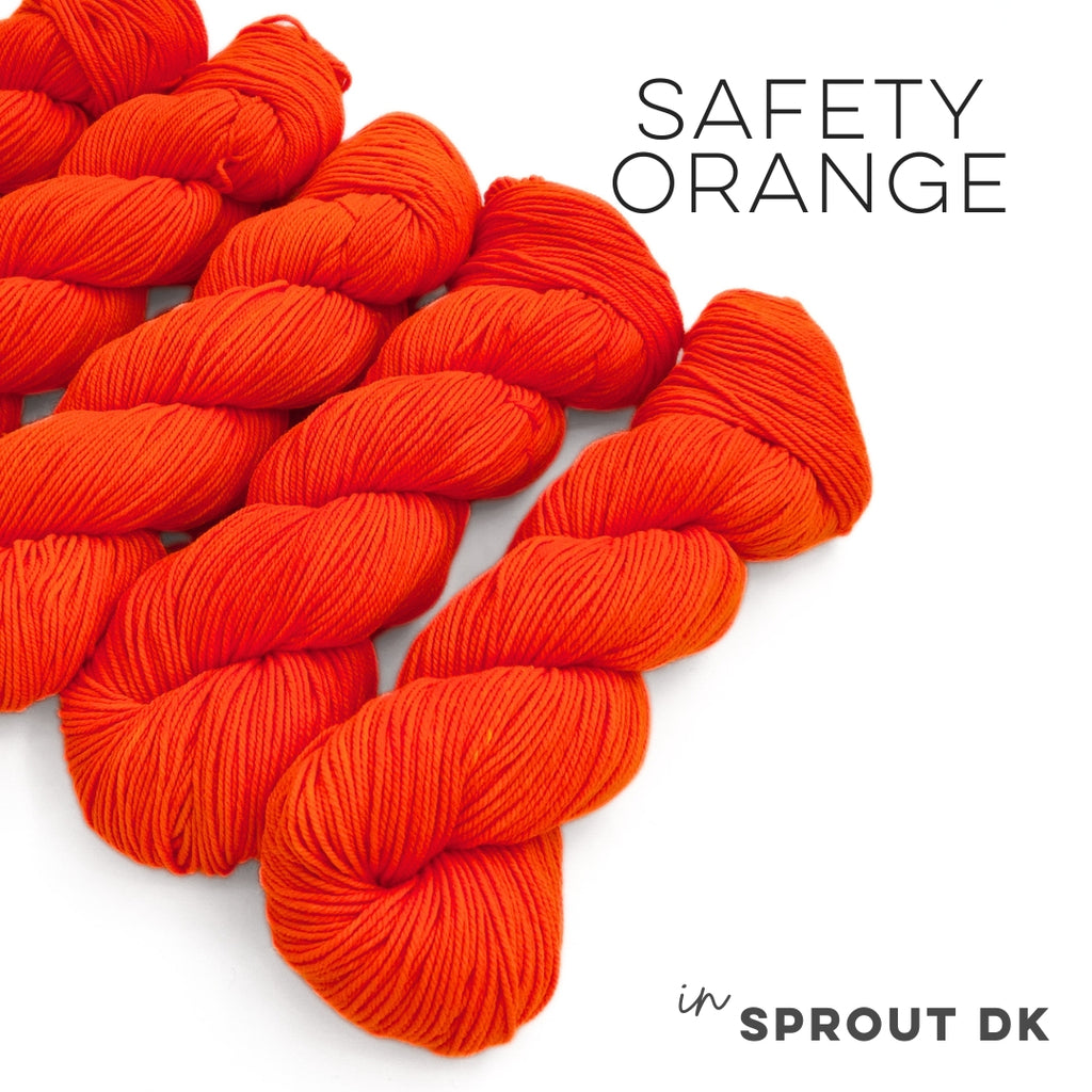 Safety Orange | Sprout DK – Fiber Seed Yarn Co.