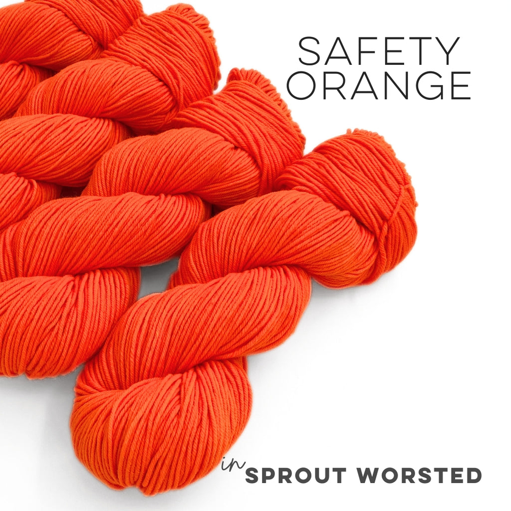 Safety Orange | Sprout Worsted – Fiber Seed Yarn Co.