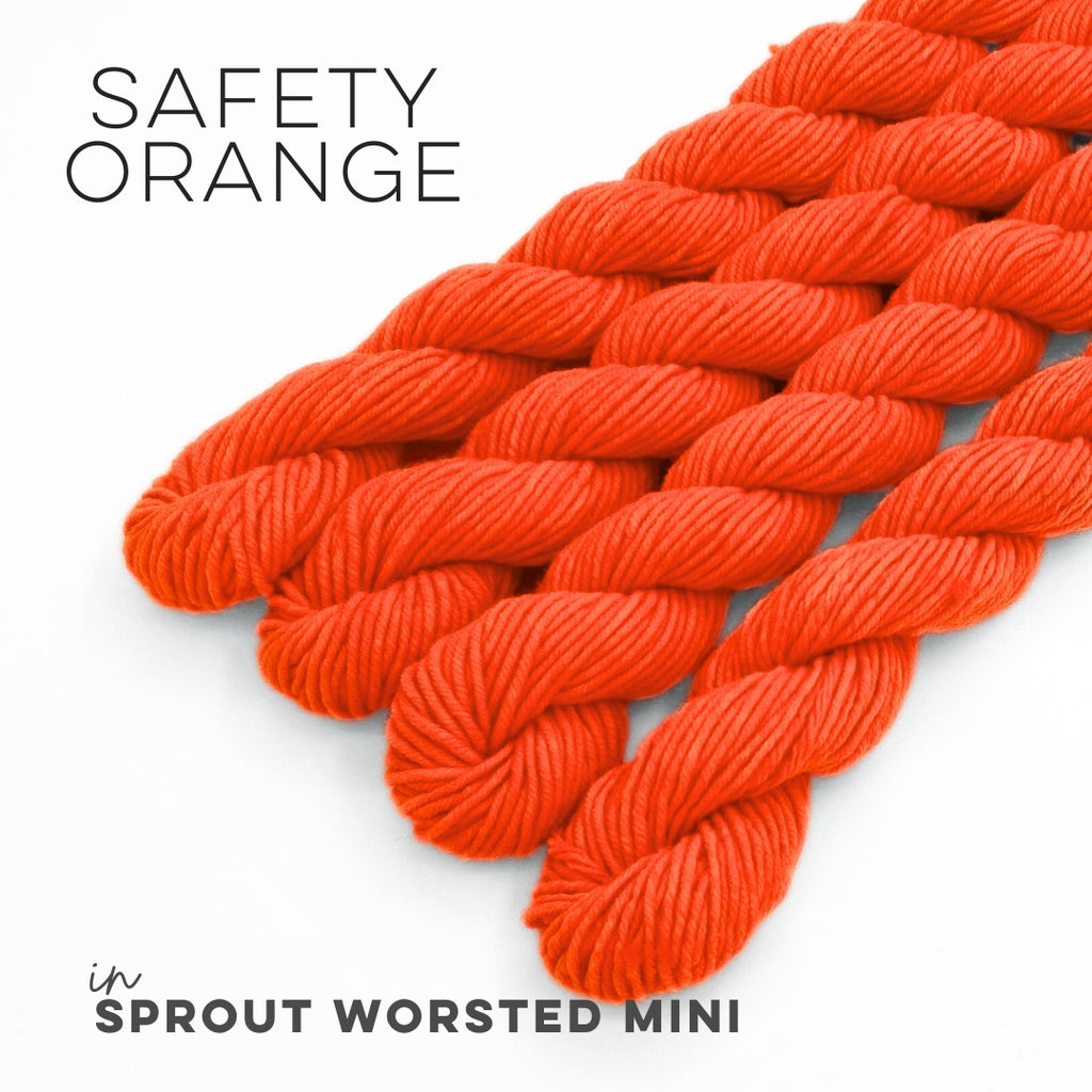 Safety Orange | Sprout Worsted Mini – Fiber Seed Yarn Co.