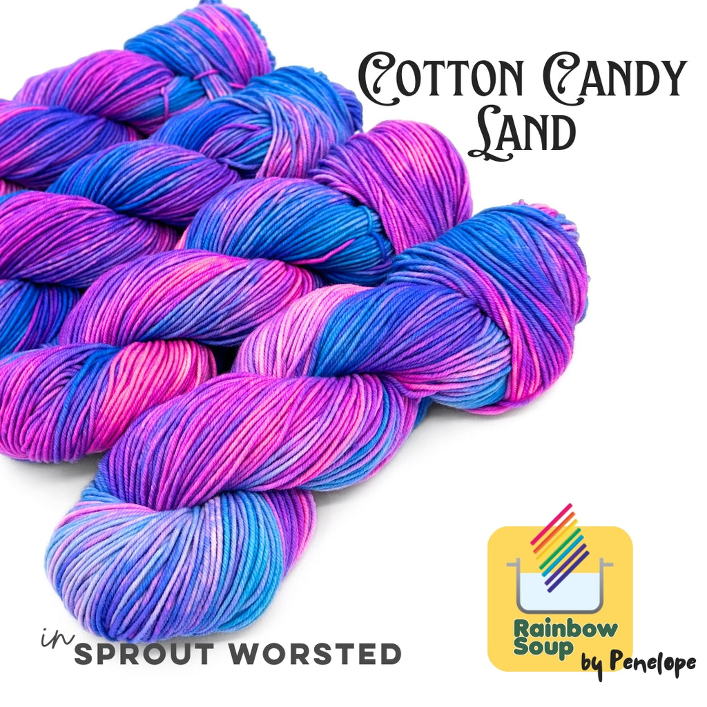 Cotton Candy Land | Sprout Worsted – Fiber Seed Yarn Co.
